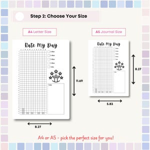 Color-in Yearly Rate My Day Tracker With Notes | PRINTABLE Journal Page ...