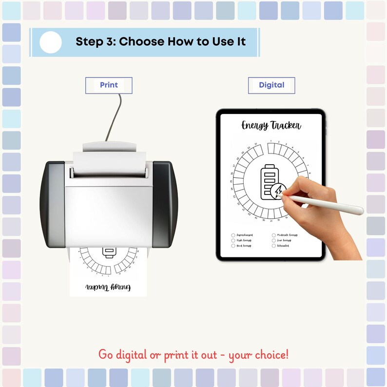 Energy Tracker | PRINTABLE Journal Page | PRINTABLE Planner Page ...