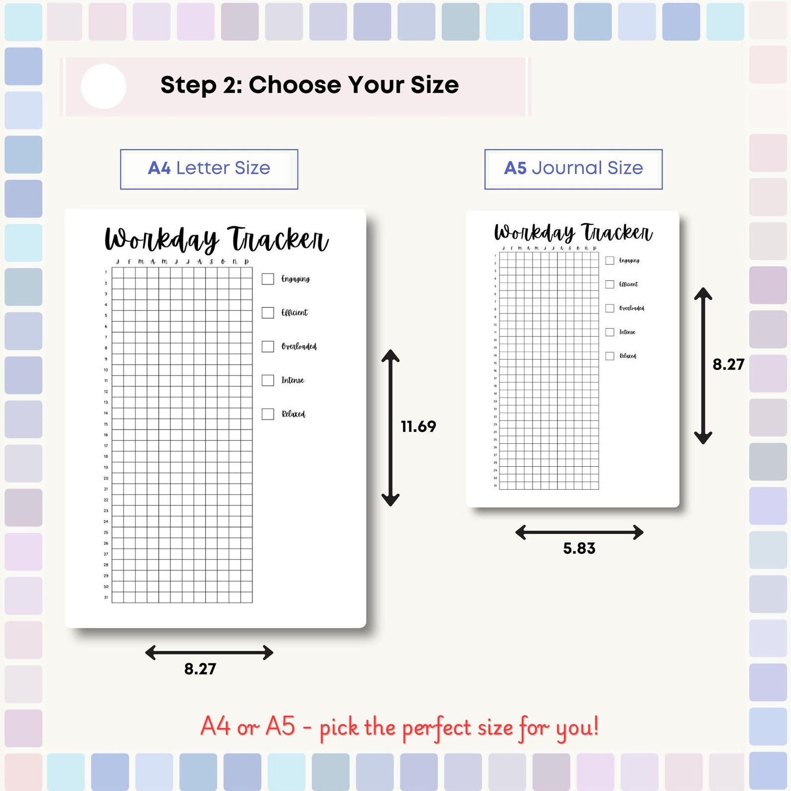 Workday Tracker | PRINTABLE Journal Page | Printable Planner Page ...