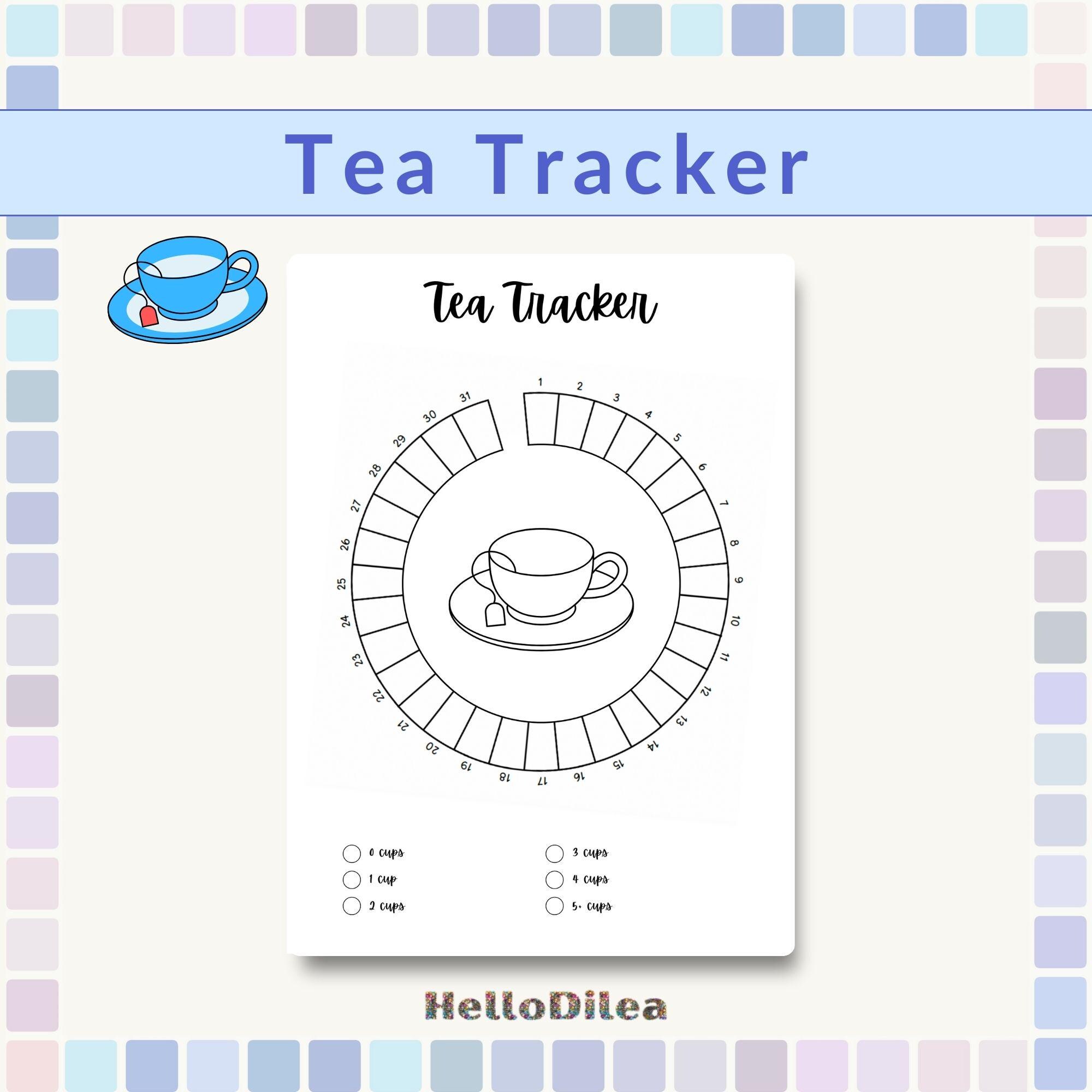 Tea Tracker | PRINTABLE Journal Page | PRINTABLE Planner Page ...