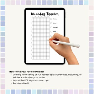 Workday Tracker | PRINTABLE Journal Page | Printable Planner Page ...