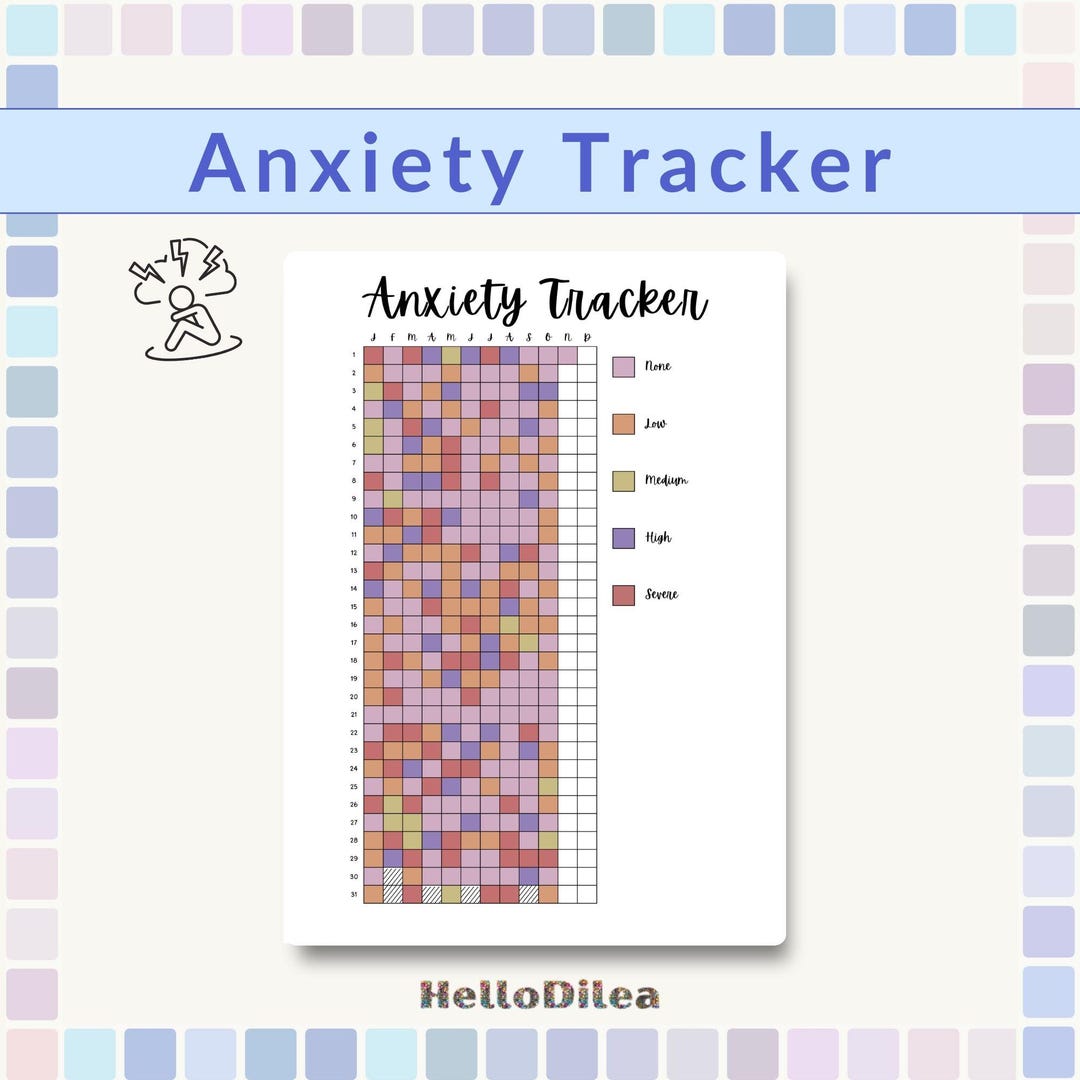 Anxiety Tracker | PRINTABLE Journal Page | PRINTABLE Planner Page ...