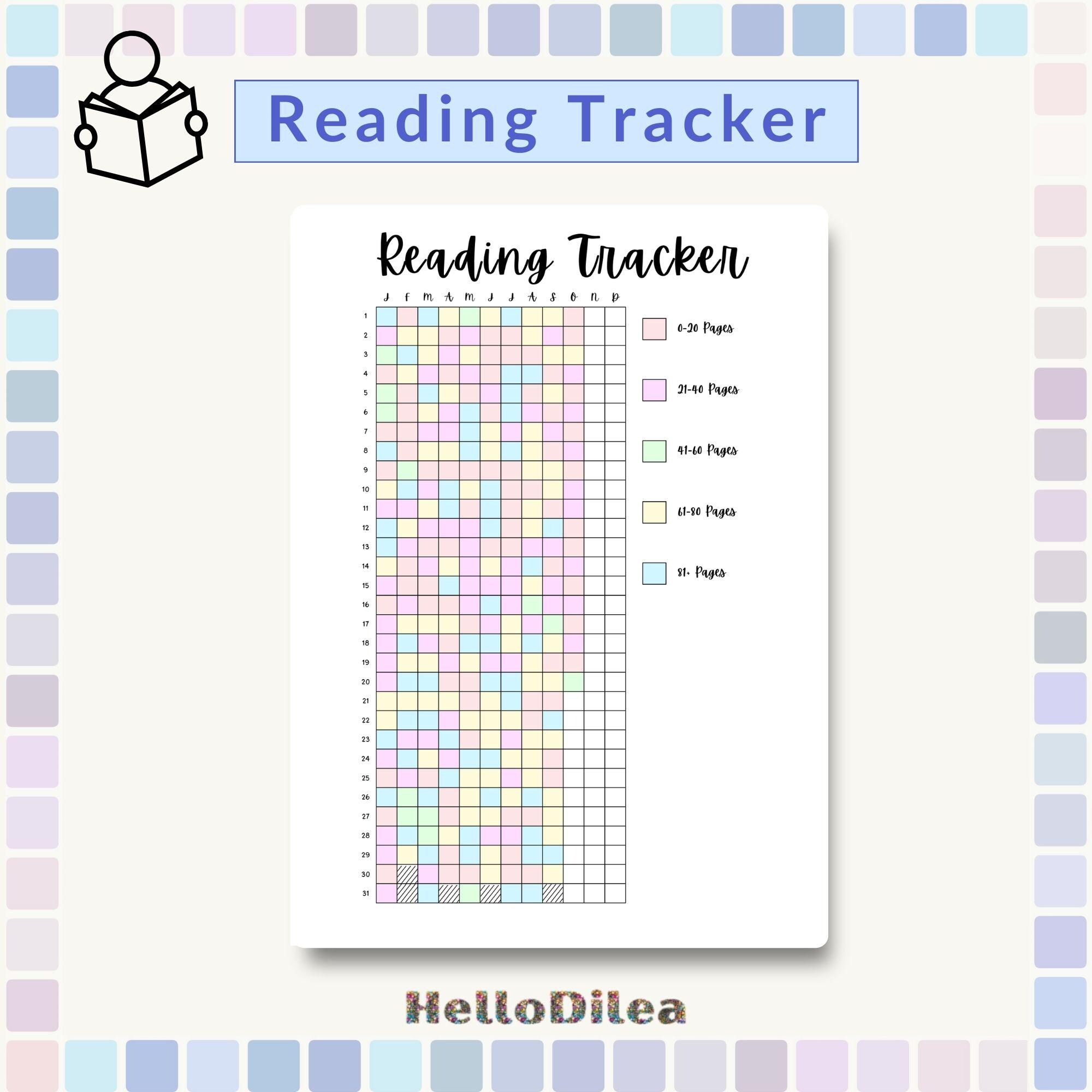 Reading Tracker PRINTABLE Journal Page Printable Planner Page Book Log ...