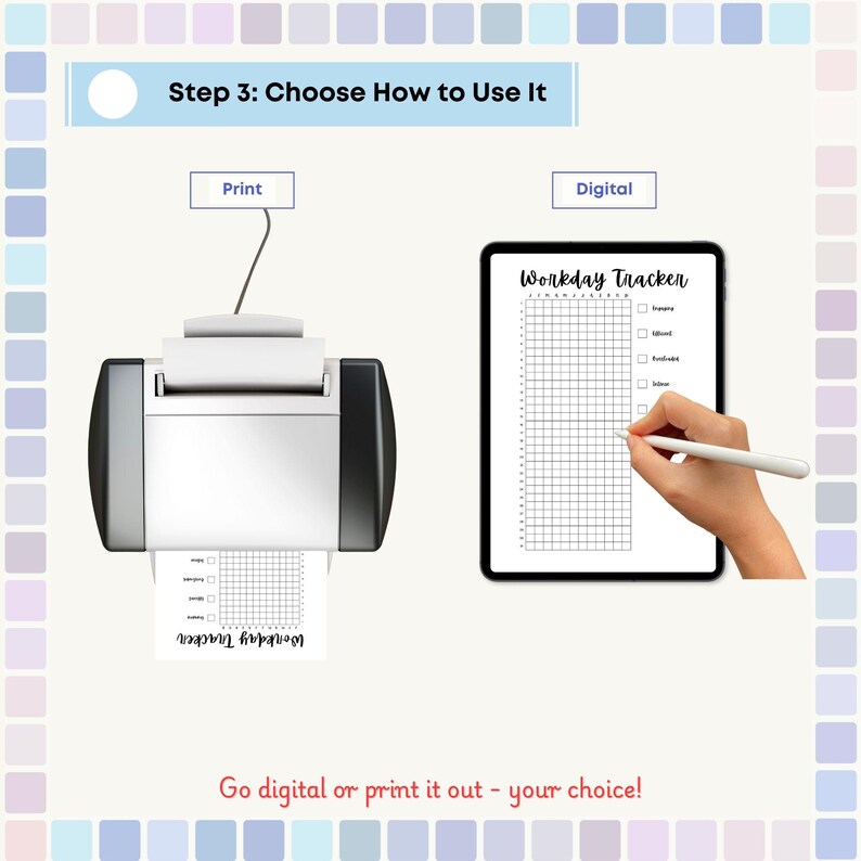 Workday Tracker | PRINTABLE Journal Page | Printable Planner Page ...