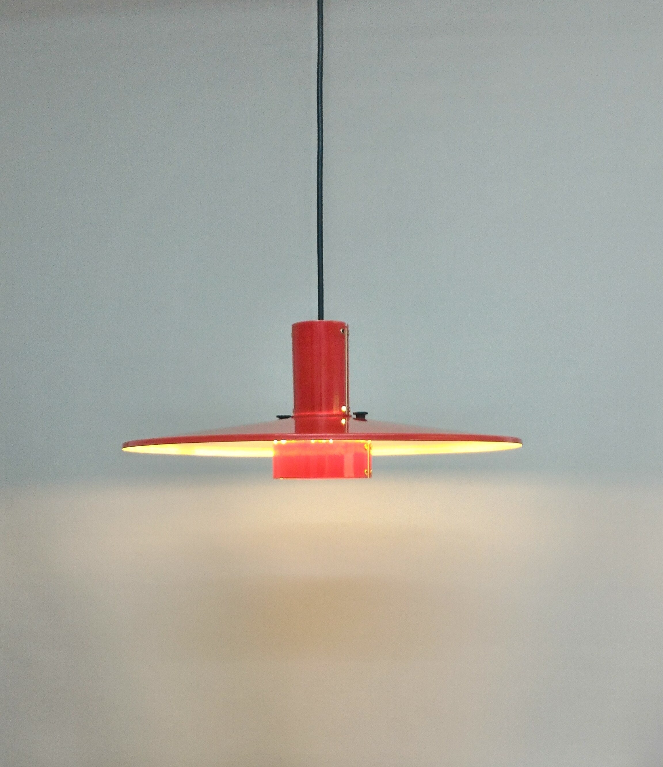 Vintage Danish Design Red Pendant Light SCS Denmark - Etsy