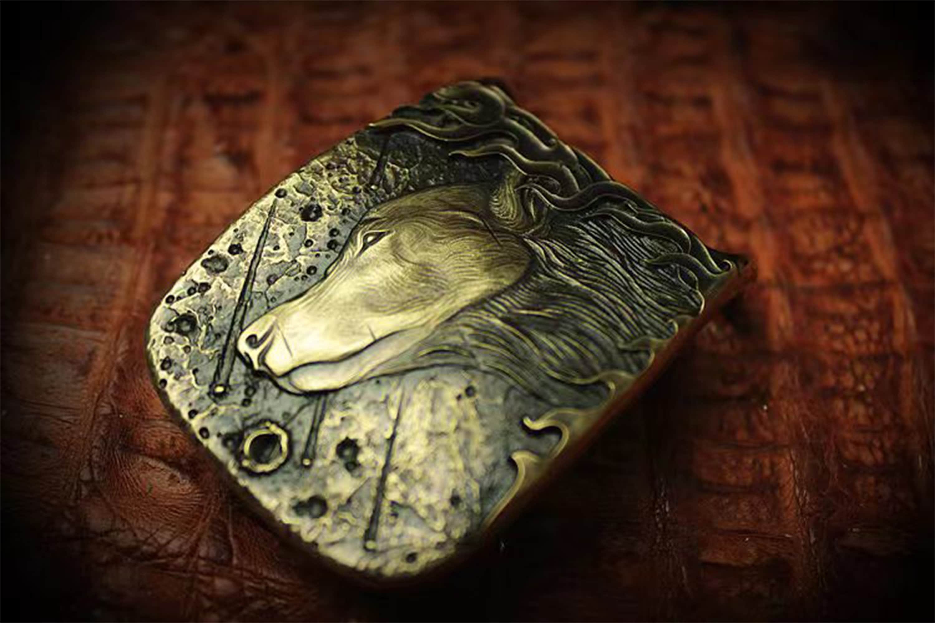 Dog Solid Brass Mens Belt Buckle Western Vintage Style Buckles - Etsy