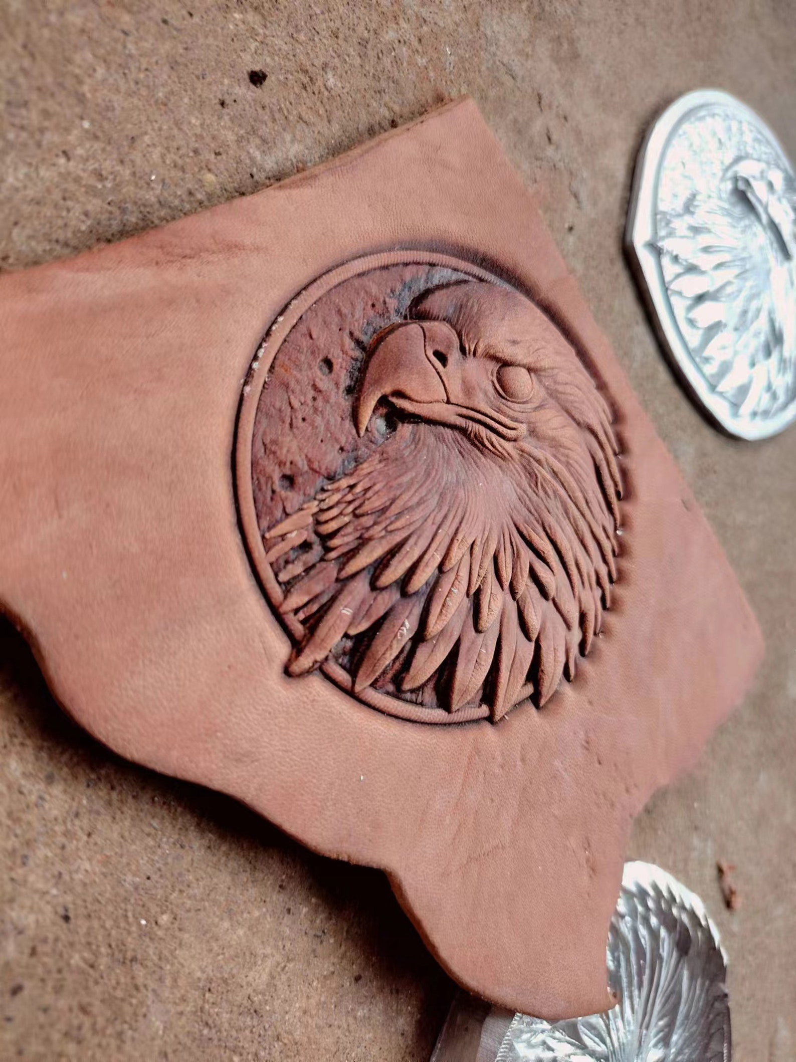 Eagle Leather Stamp Mold, Embossing Tool for Veg Tan Leather - Etsy