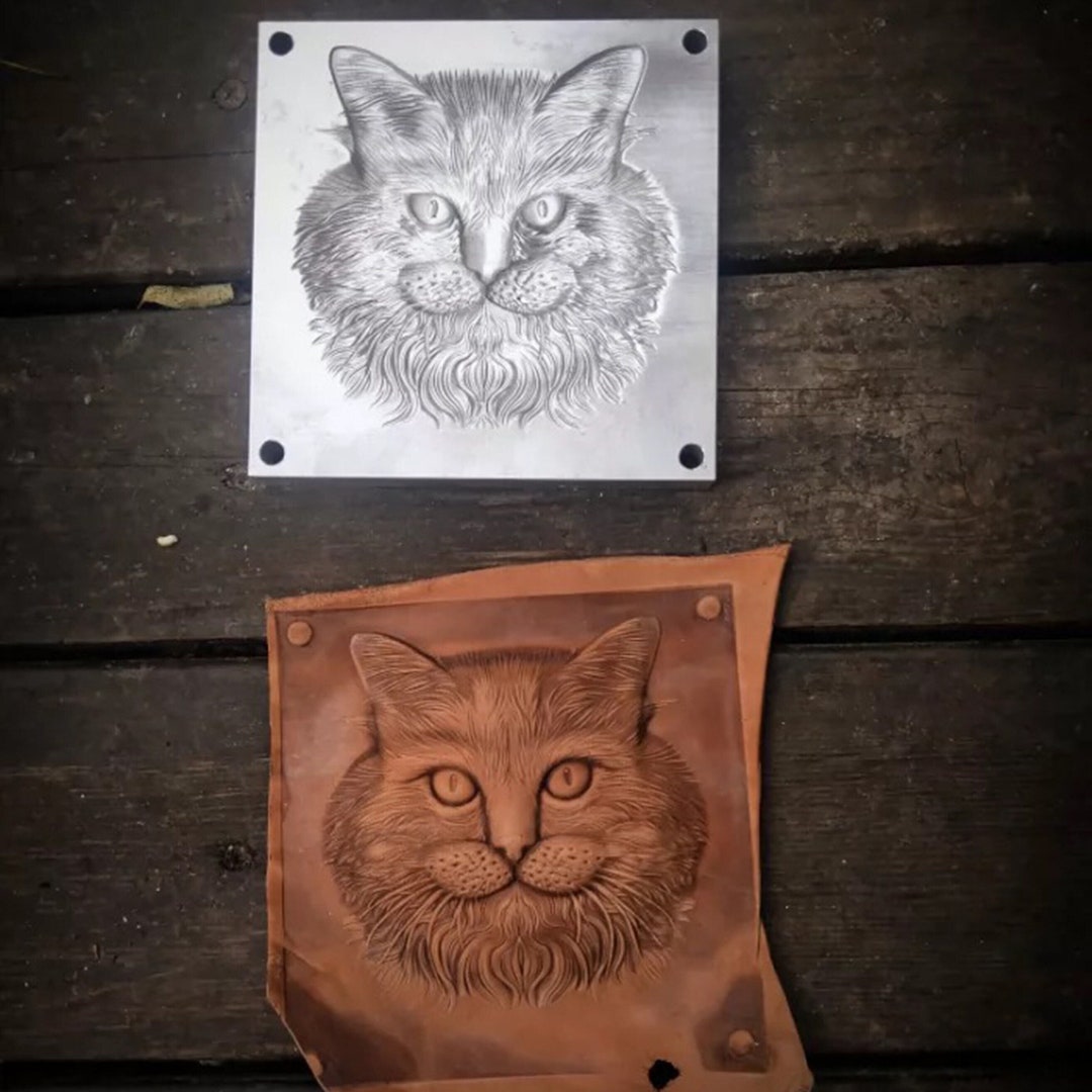 Cat Leather Mold Cute Cat Stamp Mold Garfield British Longhair Wallet ...