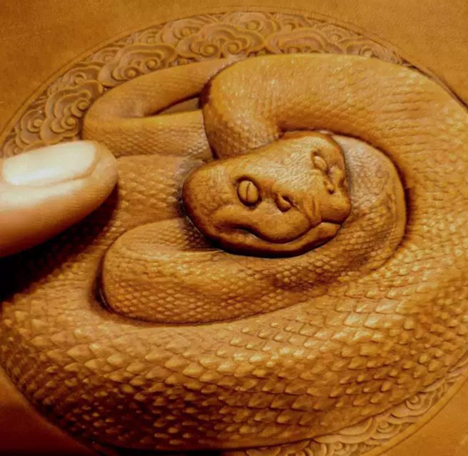 Zodiac Snake Leather Stamp: 3D Embossing Mold, Aluminum Alloy (112mm ...