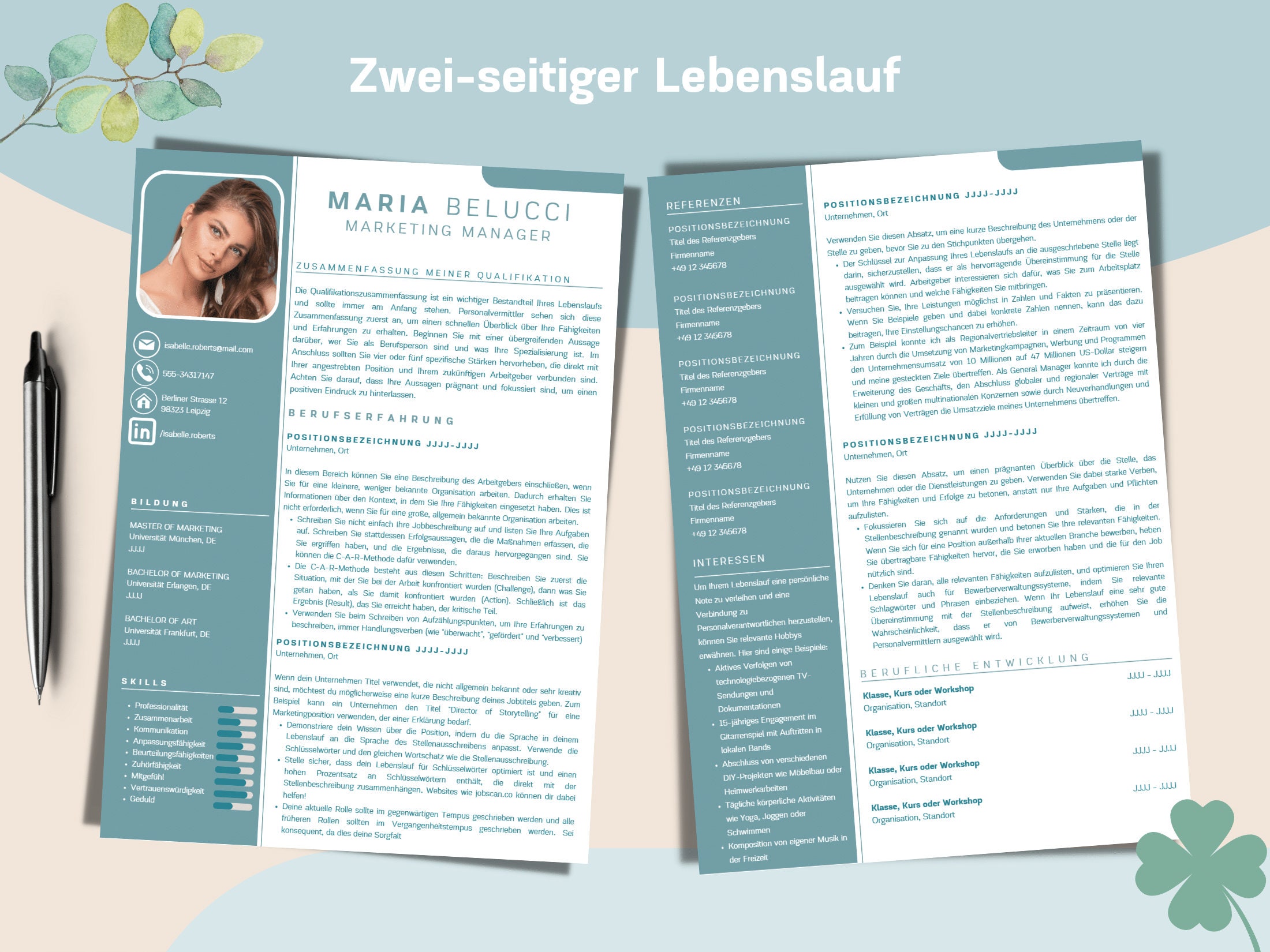 Application Template CV Template CV Tabular CV Modern & - Etsy Australia