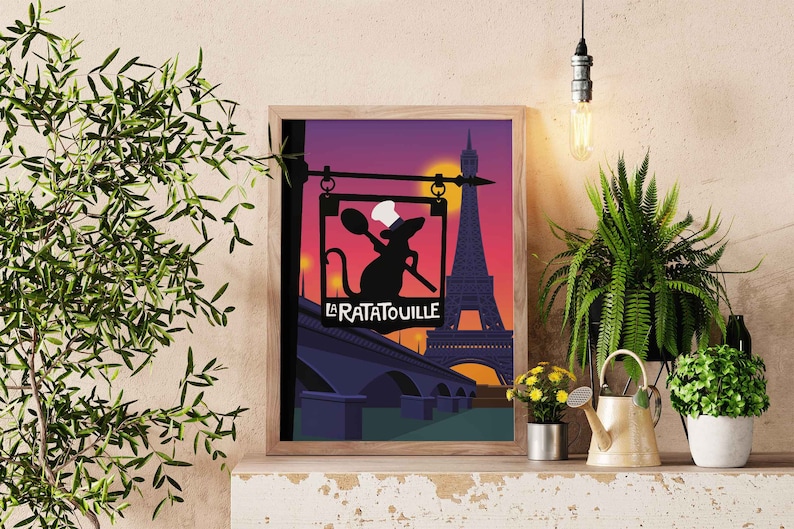 Digital Poster Ratatouille Animation Digital Movie Poster Minimalist ...