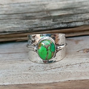 Green Copper Turquoise Ring - Etsy