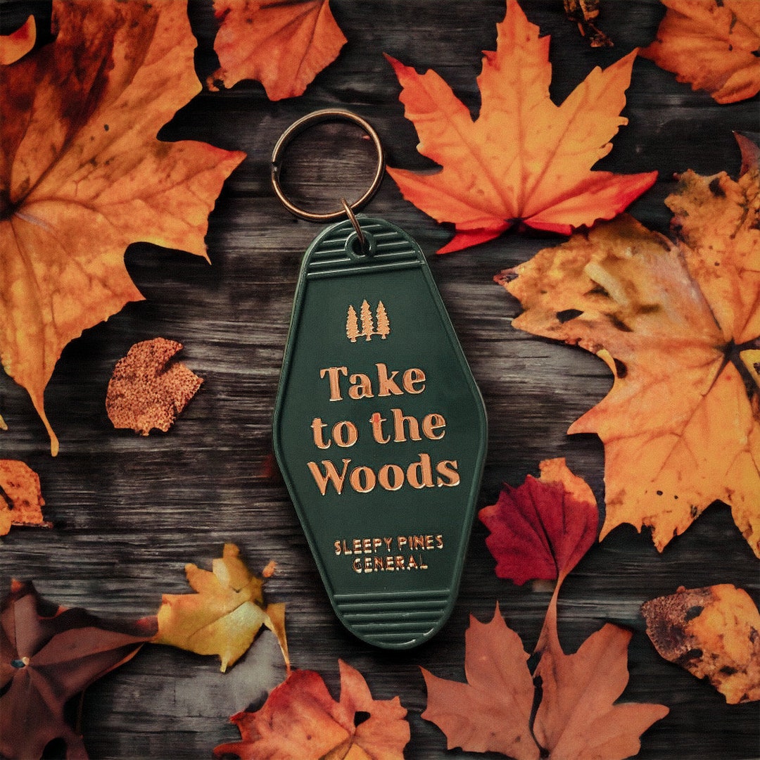 Take to the Woods Vintage Motel Keychain - Etsy