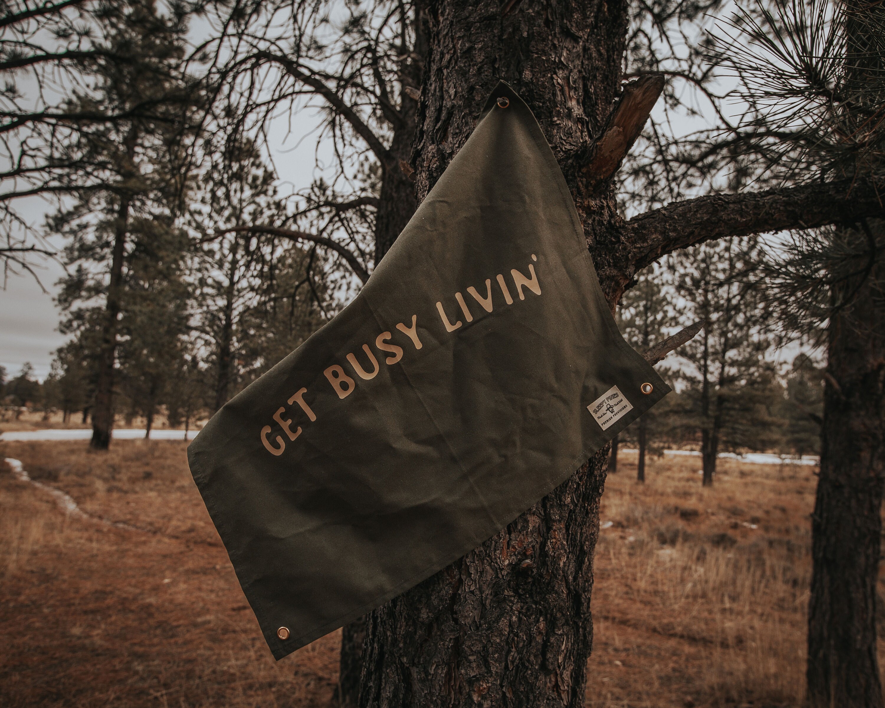 Get Busy Living Canvas Banner | 60 Cm X 45 Cm Flag - Etsy