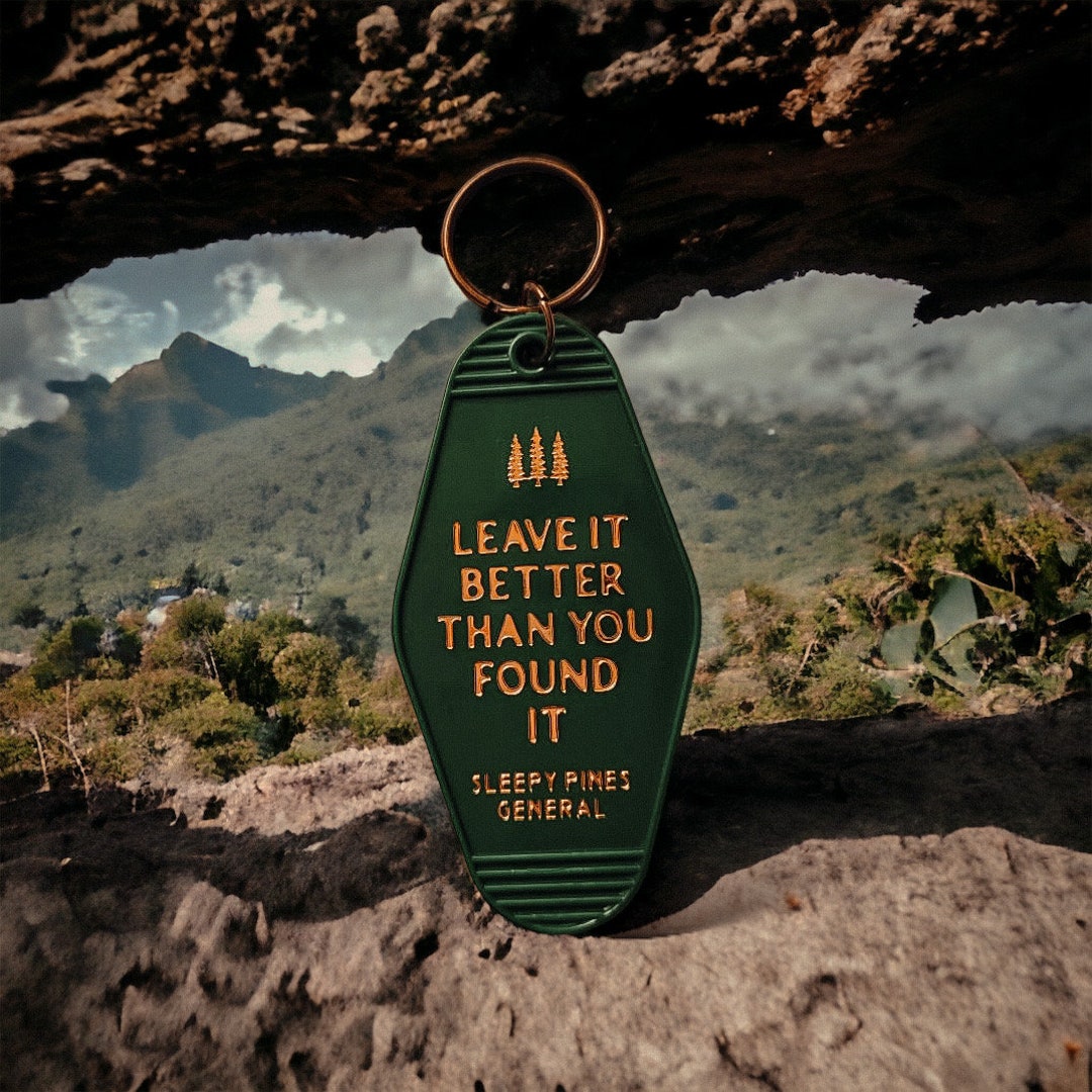 Leave It Better Than You Found It Vintage Motel Keychain - Etsy