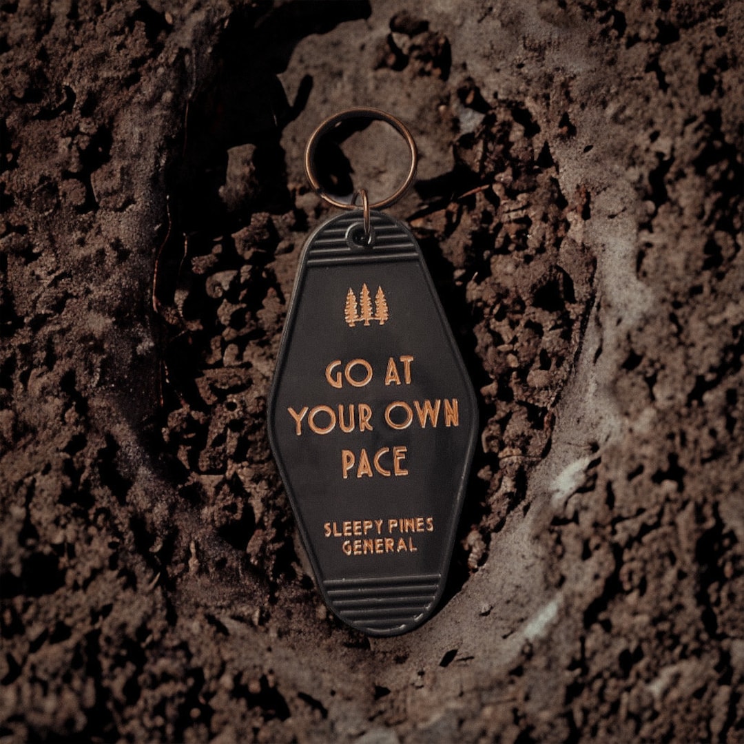 Go at Your Own Pace Vintage Motel Keychain - Etsy