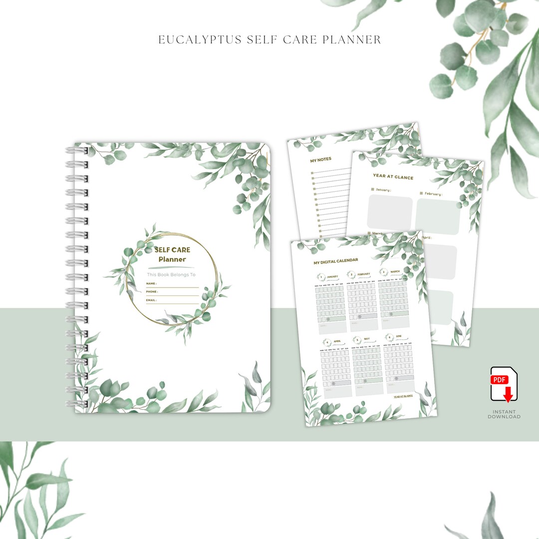 Eucalyptus Self Care Planner Printable | INSTANT DOWNLOAD - Etsy