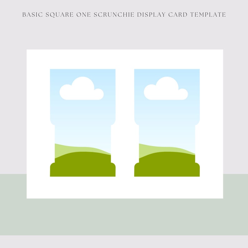 Basic Square One Scrunchie Display Card Template DIGITAL - Etsy