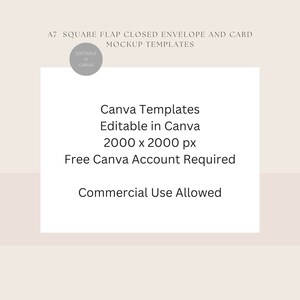 A7 Square Flap Closed Envelope and Card Mockup Templates, Kraft Paper ...