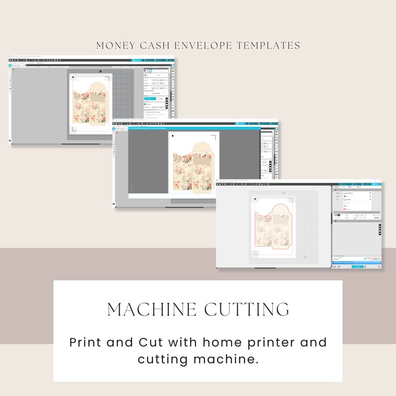 Money Cash Envelope Templates, DIGITAL DOWNLOAD, Canva Frames Template ...