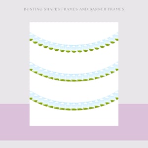 Bunting Shapes Frames and Banner Frames Template, INSTANT DOWNLOAD ...