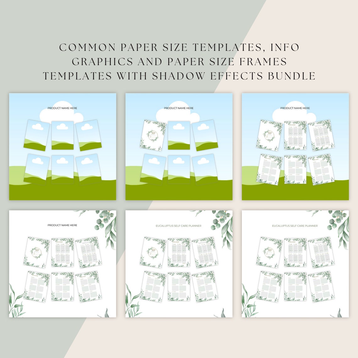 Common Paper Size Templates, Info Graphics, Paper Size Frame Templates ...