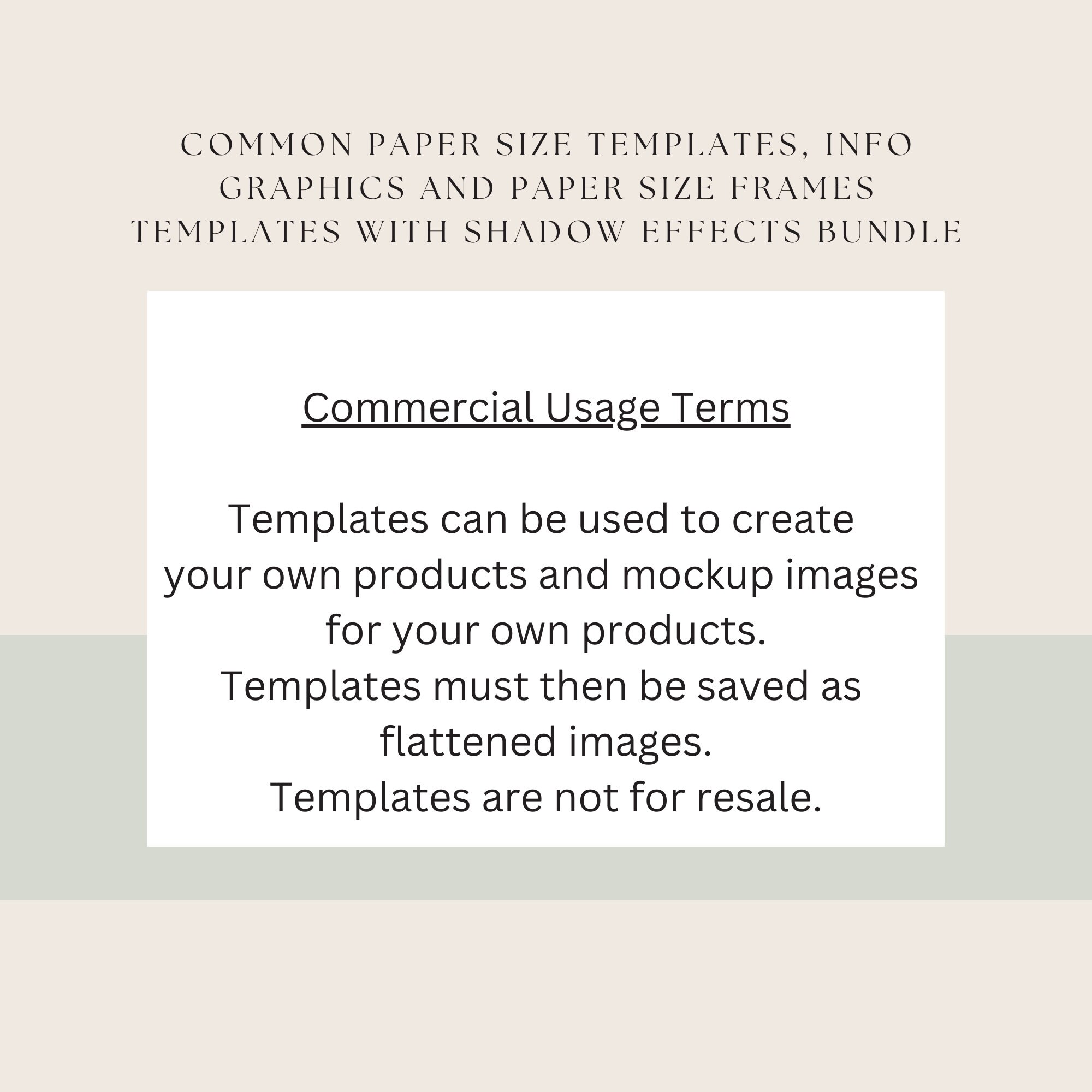 Common Paper Size Templates, Info Graphics, Paper Size Frame Templates ...