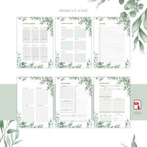 Eucalyptus Self Care Planner Printable | INSTANT DOWNLOAD - Etsy