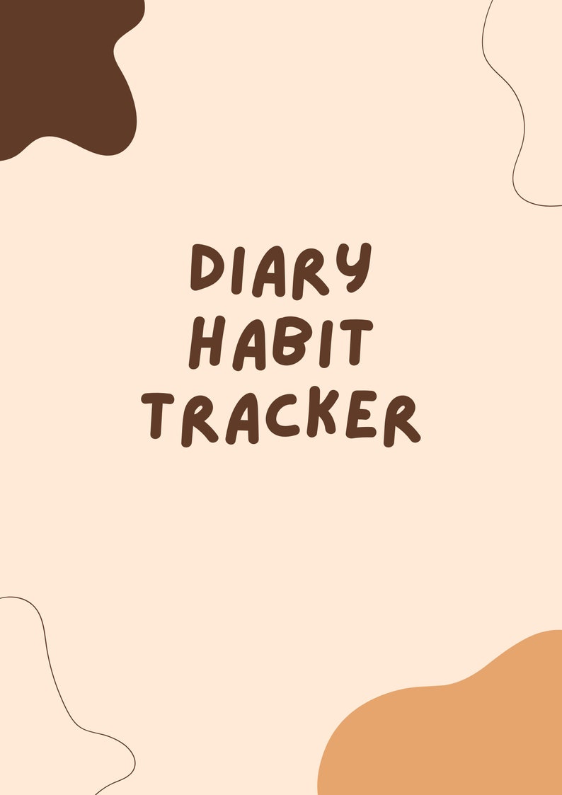 Cute Habit Tracker Printable, Self-management - Etsy