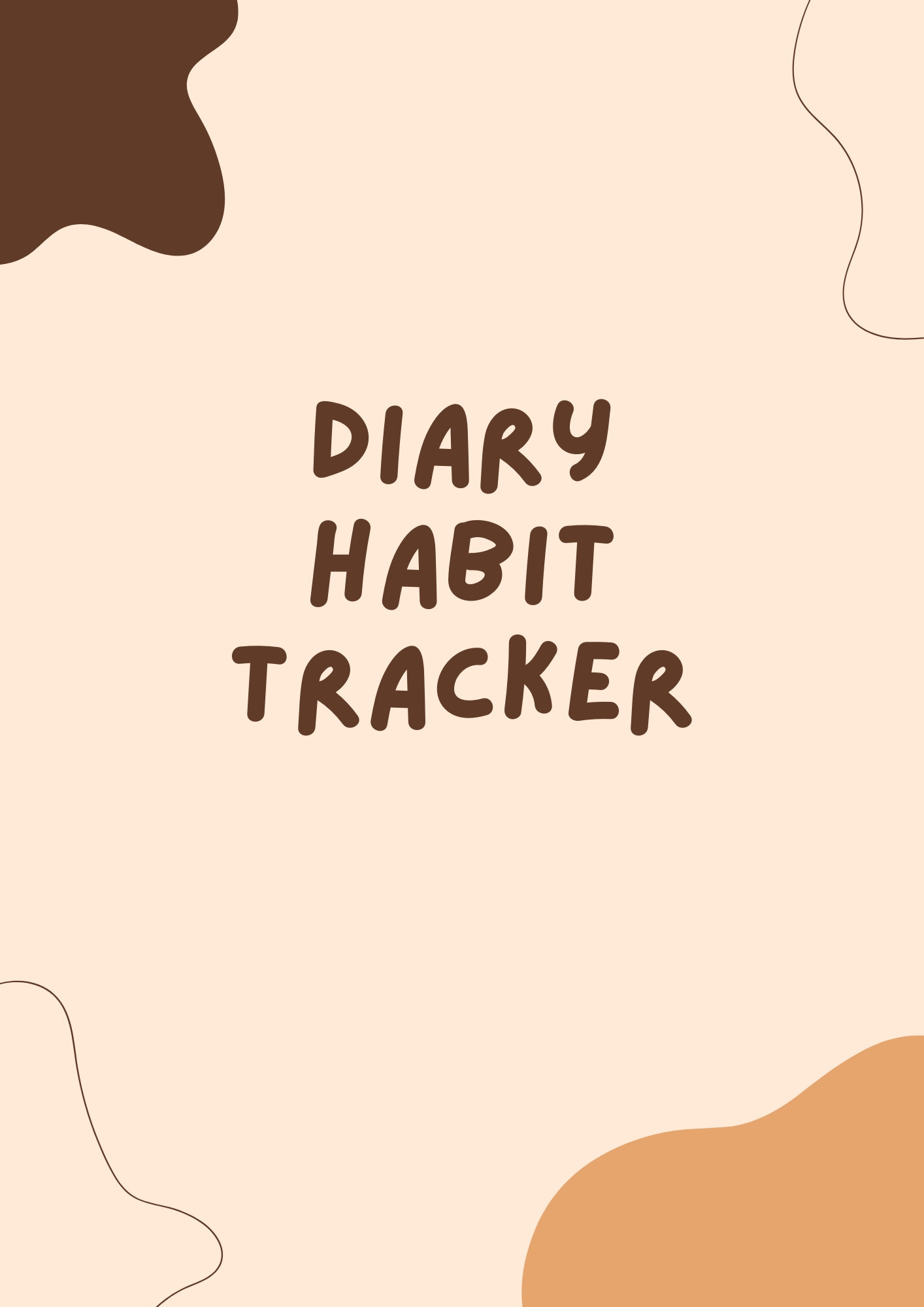 Cute Habit Tracker Printable, Self-management - Etsy