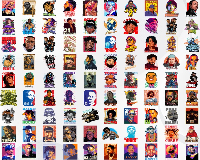 94 Famous Rappers T-shirt Designs | Hip-hop Artist T-shirt Design ...