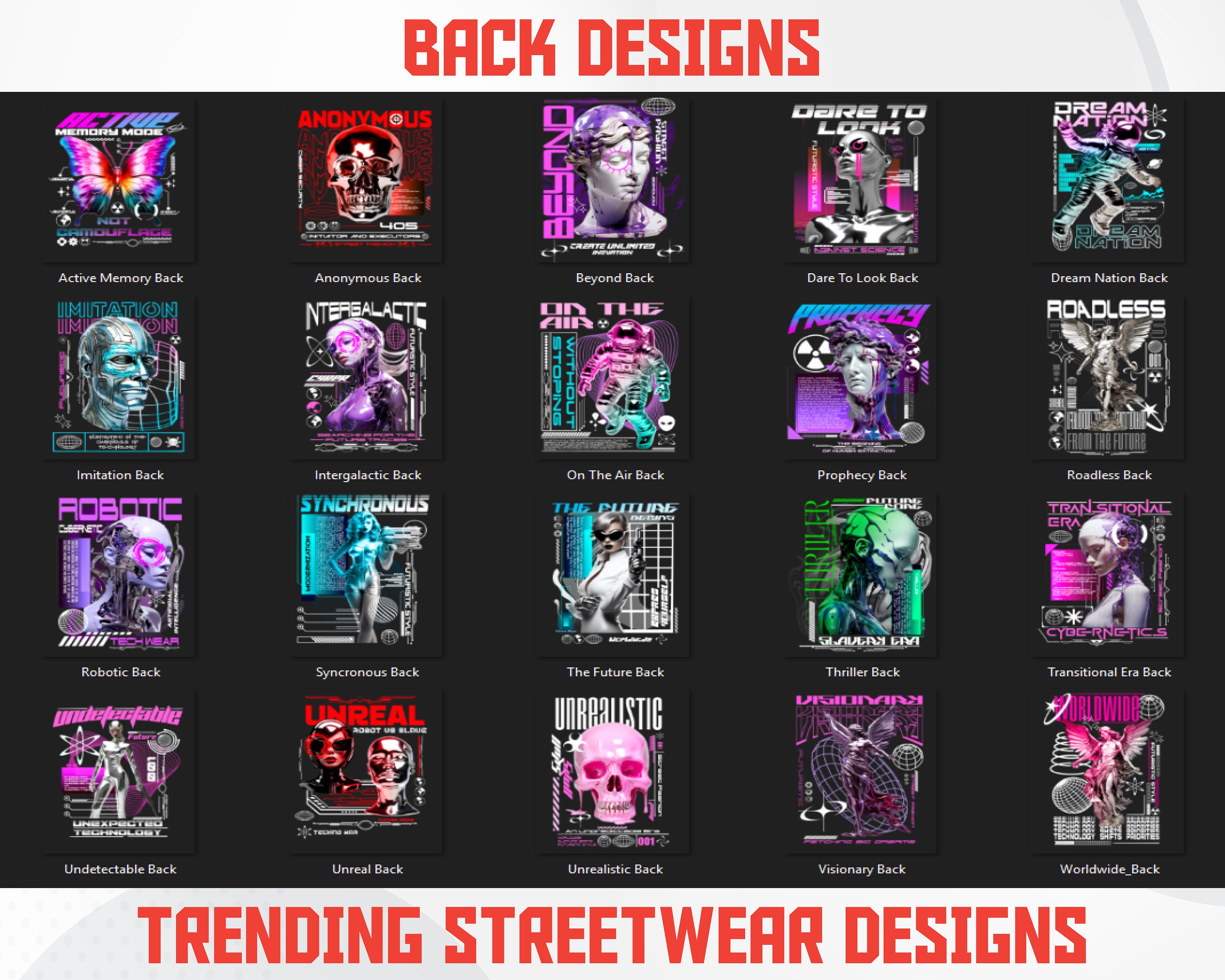 20 Trending Streetwear Designs Bundle | Streetwear Graphic | Urban ...