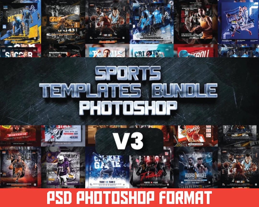 Sports Poster Templates | Photoshop PSD, 300dpi (digital Download) - Etsy
