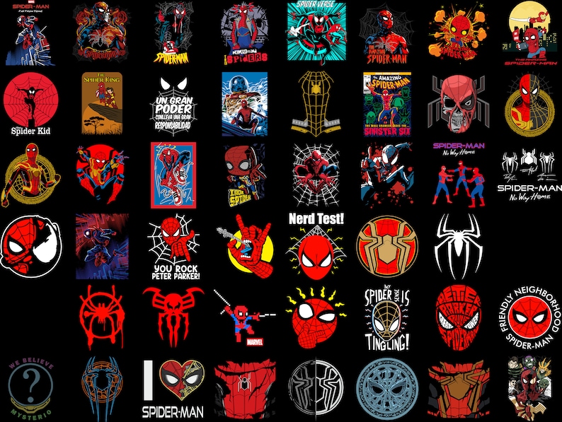 100 Super Hero T-shirt Designs Bundle 3 Spidey T-shirt Designs Bundle ...