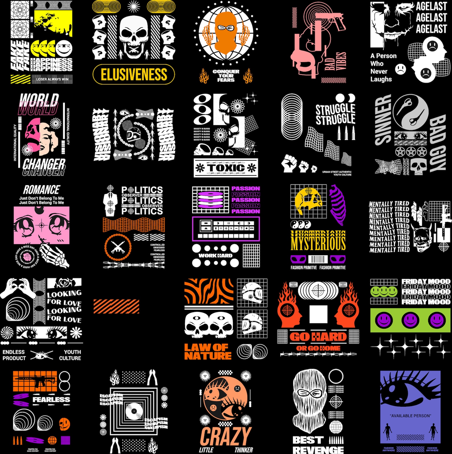 T-shirt Bundle Dtf T-shirt Designs Urban Streetwear Png Urban Street Style T-shirt Design Bundle ...