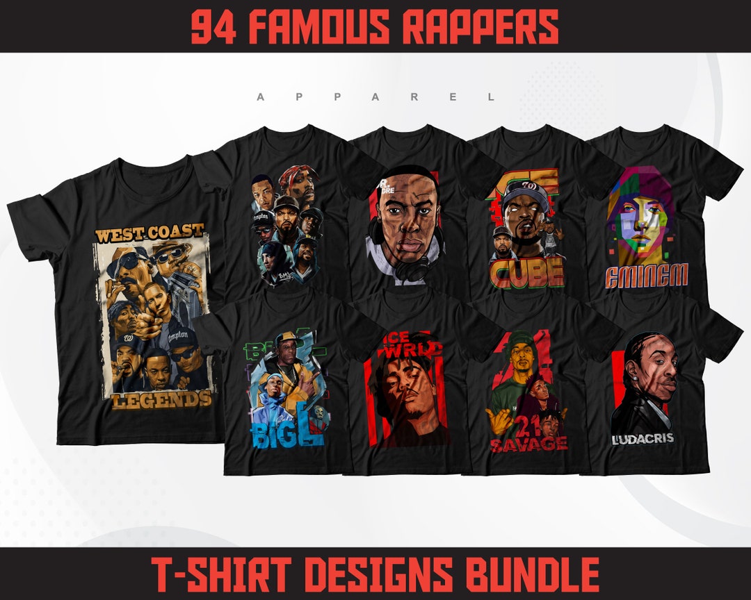 94 Famous Rappers T-shirt Designs | Hip-hop Artist T-shirt Design ...