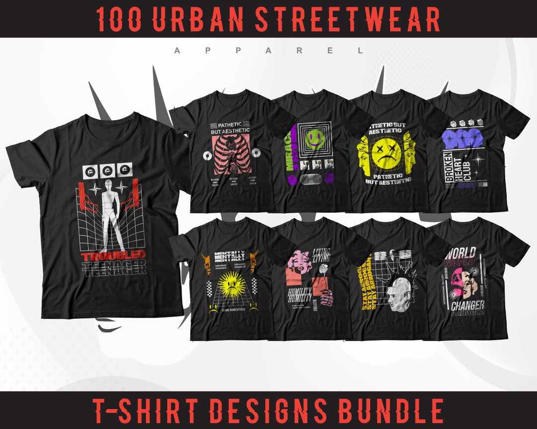 T-shirt Bundle Dtf | T-shirt Designs | Urban Streetwear Png | Urban ...