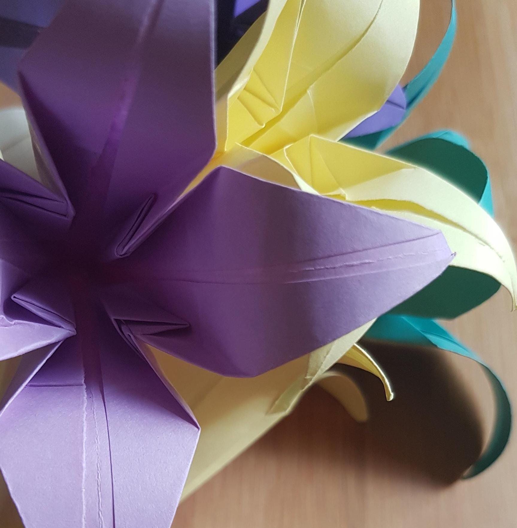 Origami Lily Paper Flowers – Handmade Paper Lilies for Wedding ...