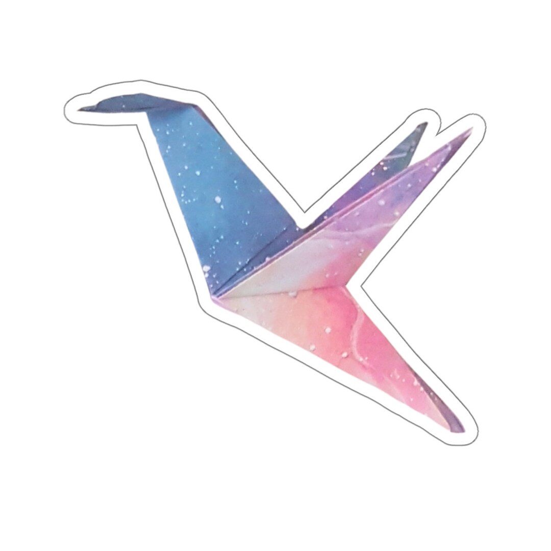 Origami Bird Sticker for Laptop Decor, Kiss-cut Stickers for Stocking ...