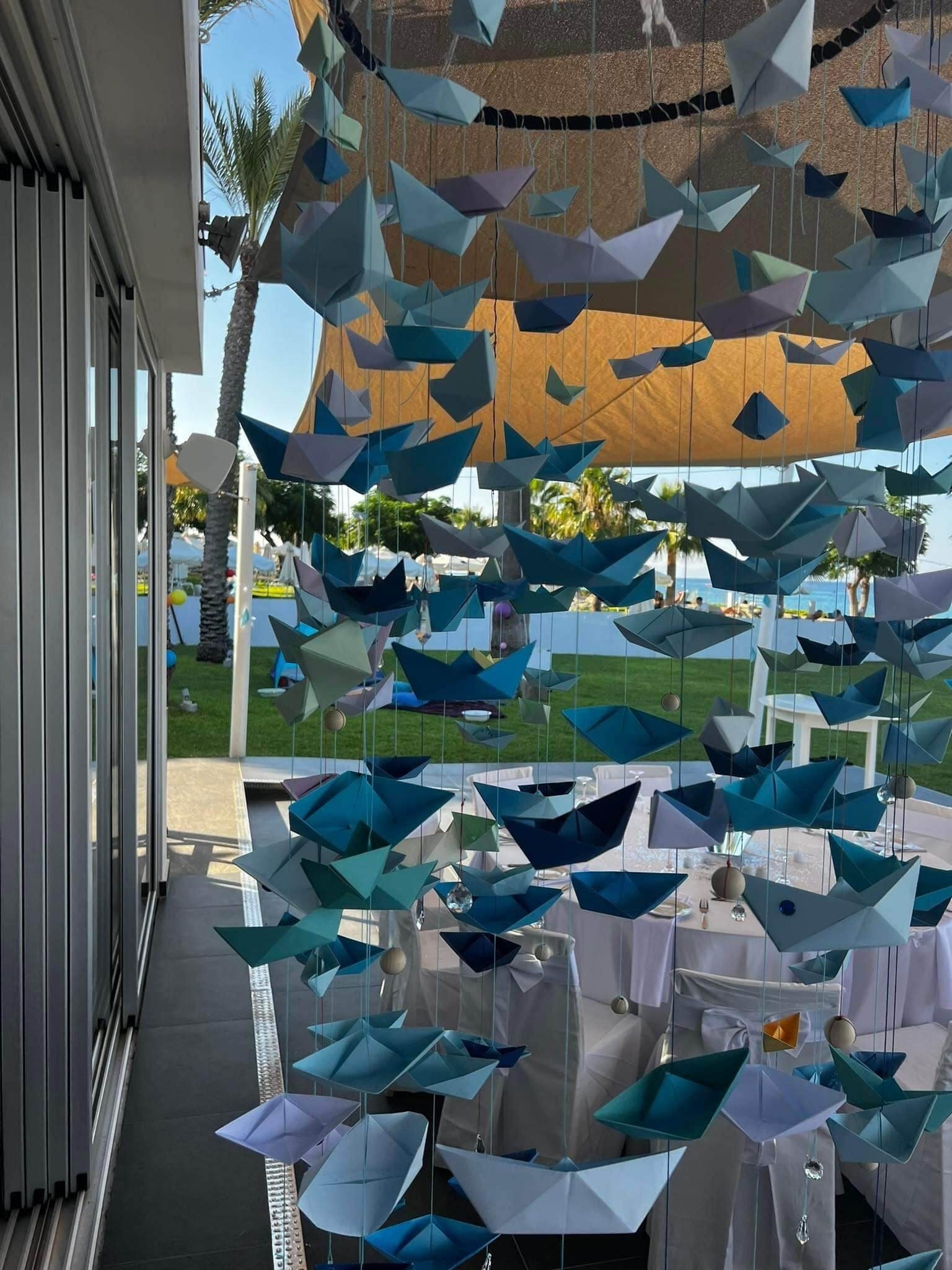 Paper Boat Decor Finished Origami Handmade Boats Baby Shower Decor ...