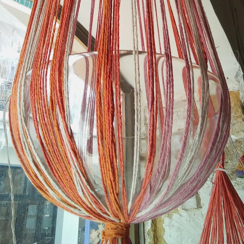 Hanging Planter Made Out of Cotton Strings Handmade Pot Holder for ...