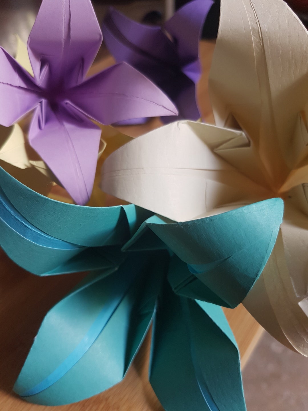 Origami Lilies Readymade Paper Flowers Handmade Origami Lilly - Etsy