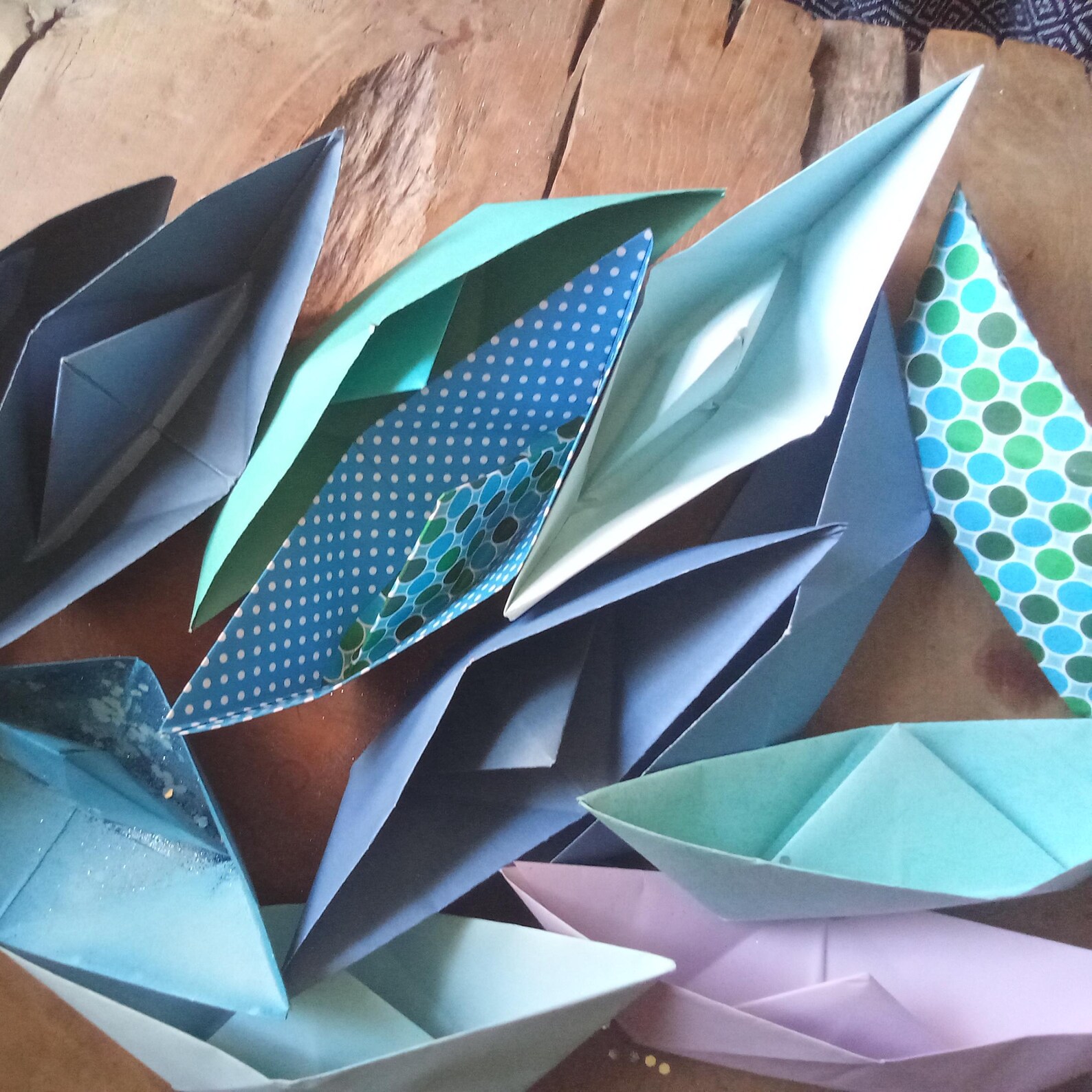 Paper Boat Decor Finished Origami Handmade Boats Baby Shower Decor ...