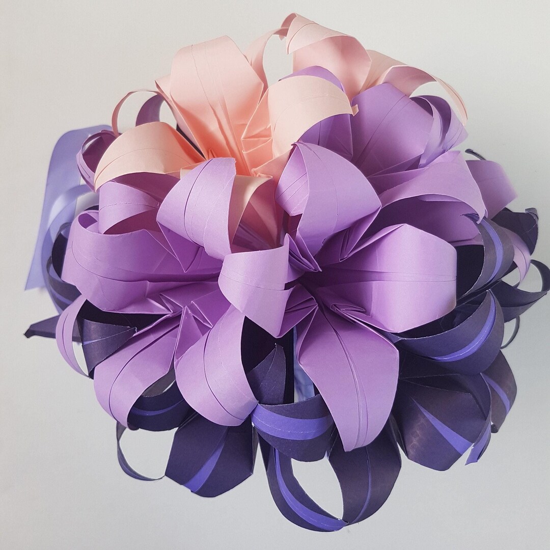 Bridal Bouquet Paper Origami Lilly Flower Bouquet for Wedding ...