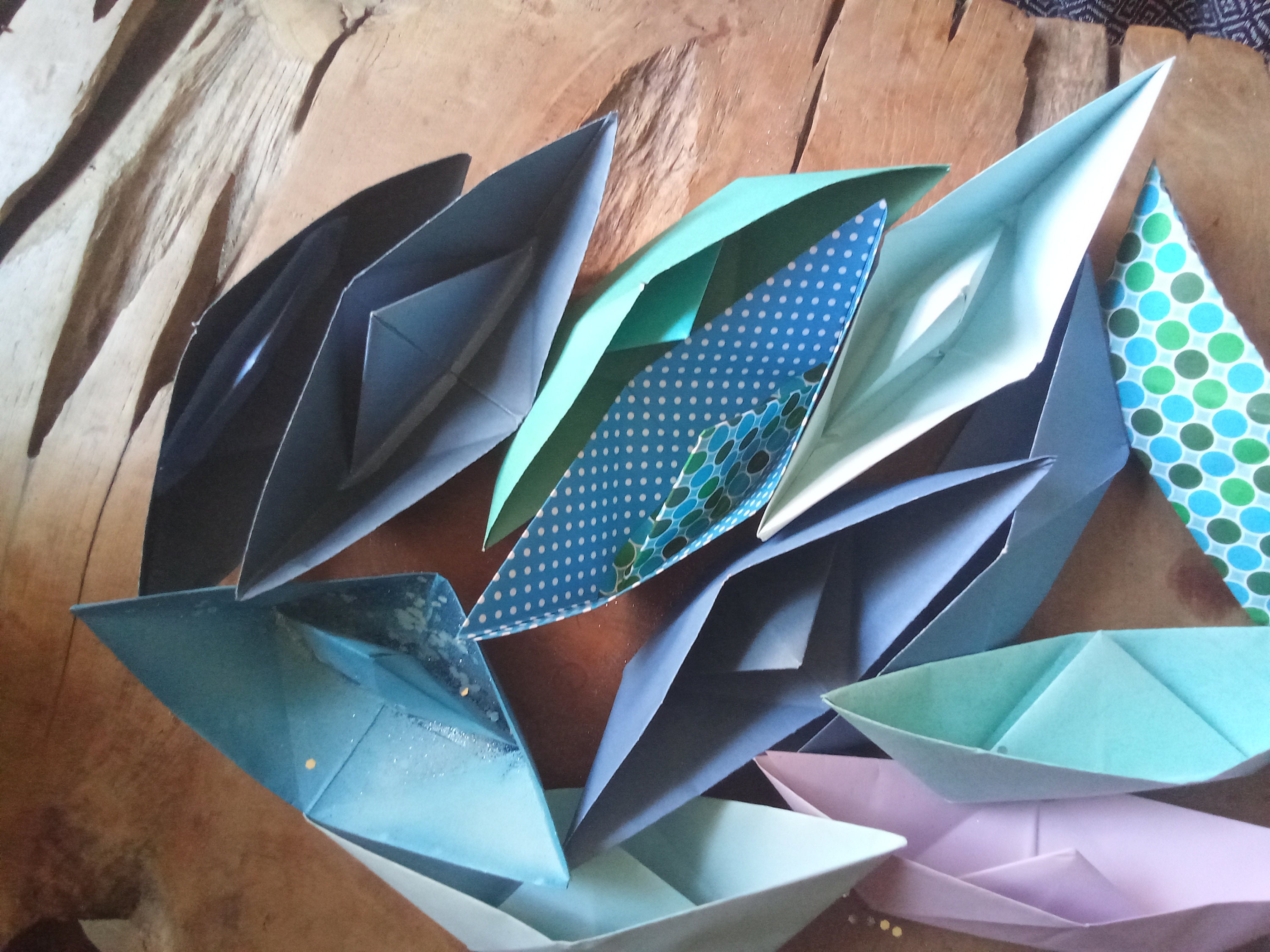 Paper Boat Decor Finished Origami Handmade Boats Baby Shower Decor ...