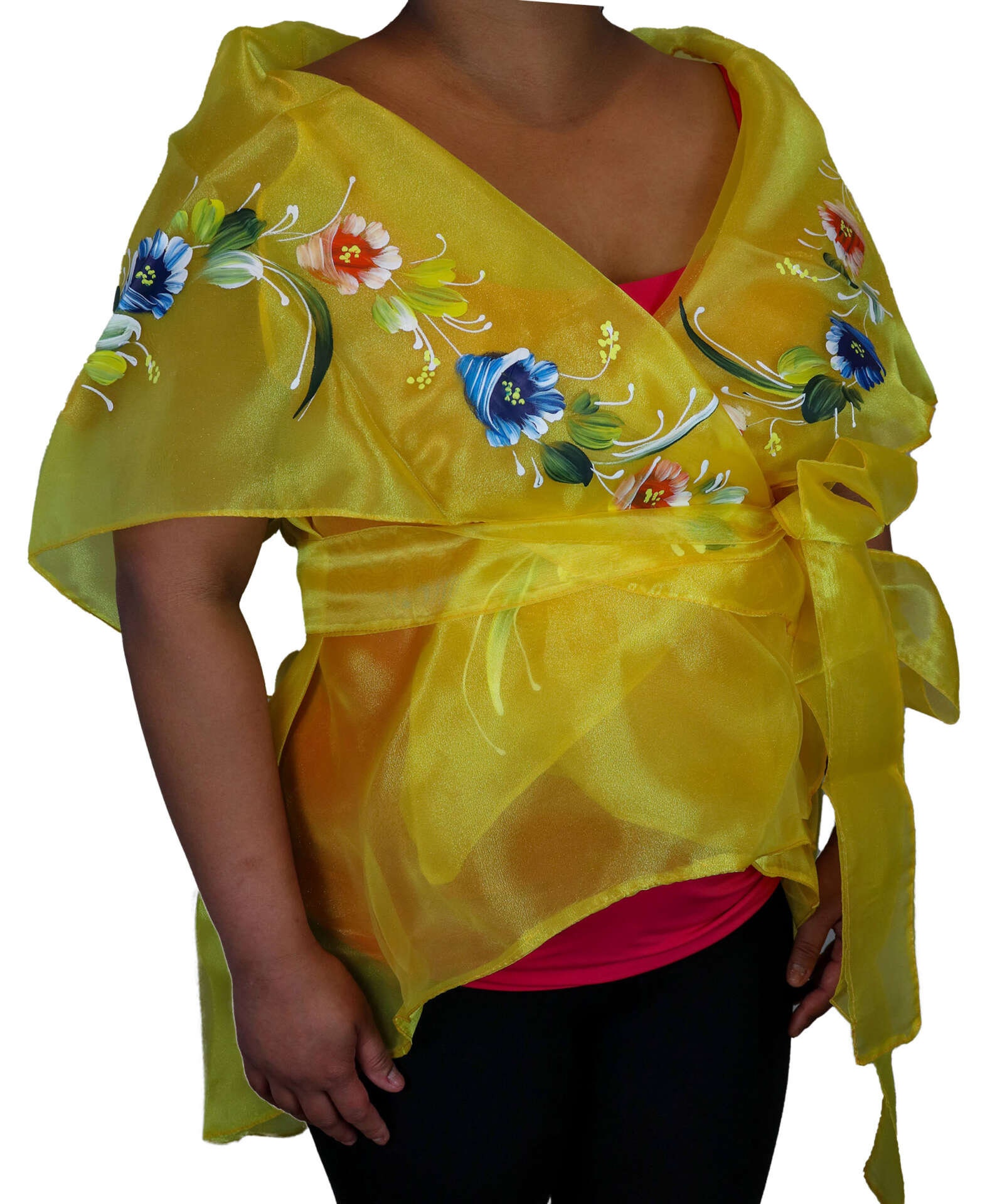 Panuelo Filipiniana Hand Painted Flower Shawl for Women - Etsy