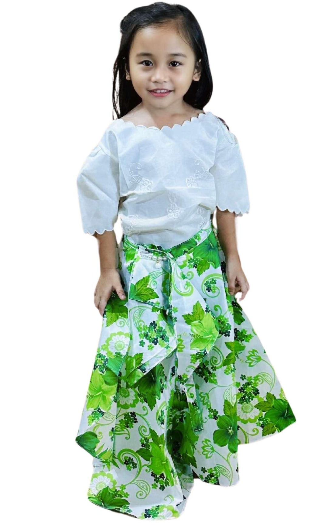 Kids Baro't Saya Dress With Shoulder and Head Scarf - ORDER US SIZE - Etsy