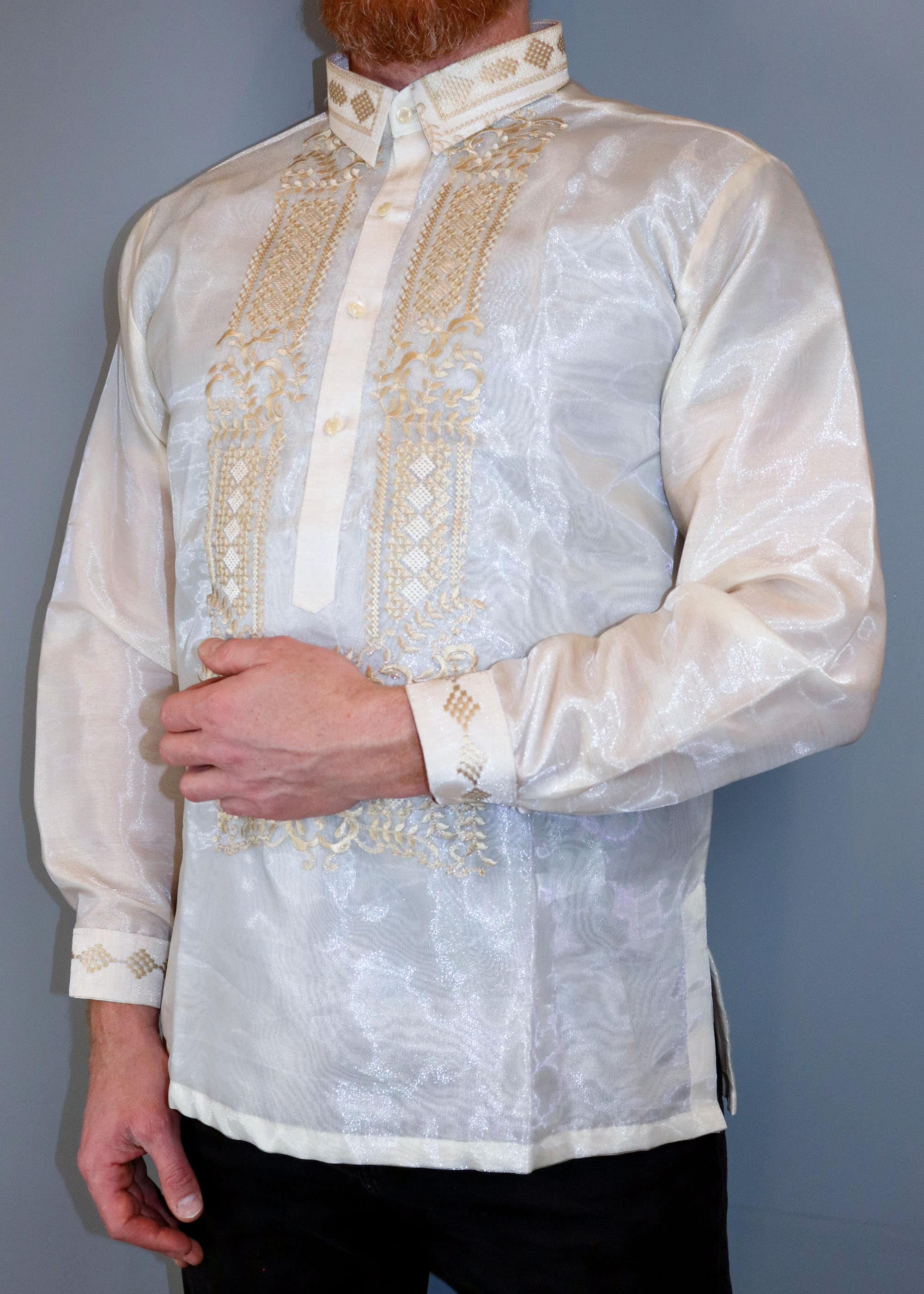Barong Tagalog White Formal Dress Shirt Embroidered Filipino - Etsy