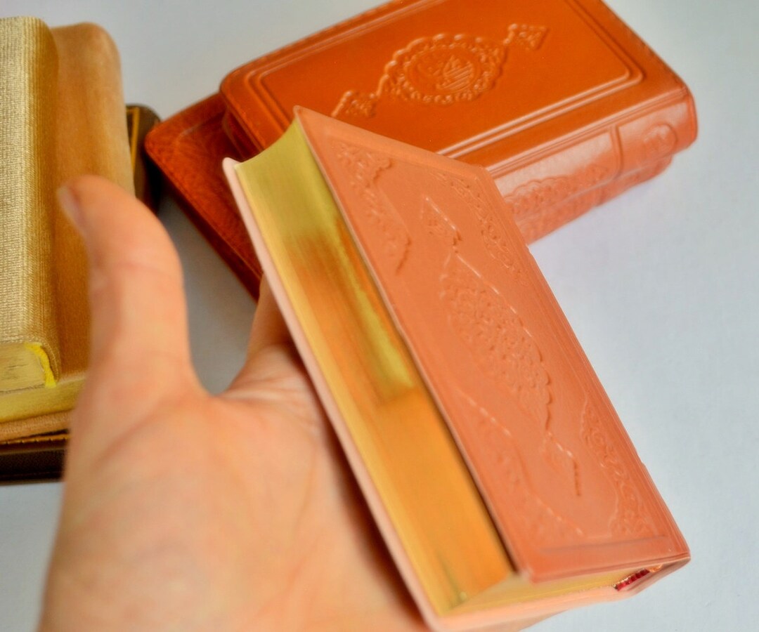 Brown Leather Quran Case, Personalized ARABIC Faux Leather Mini Quran ...