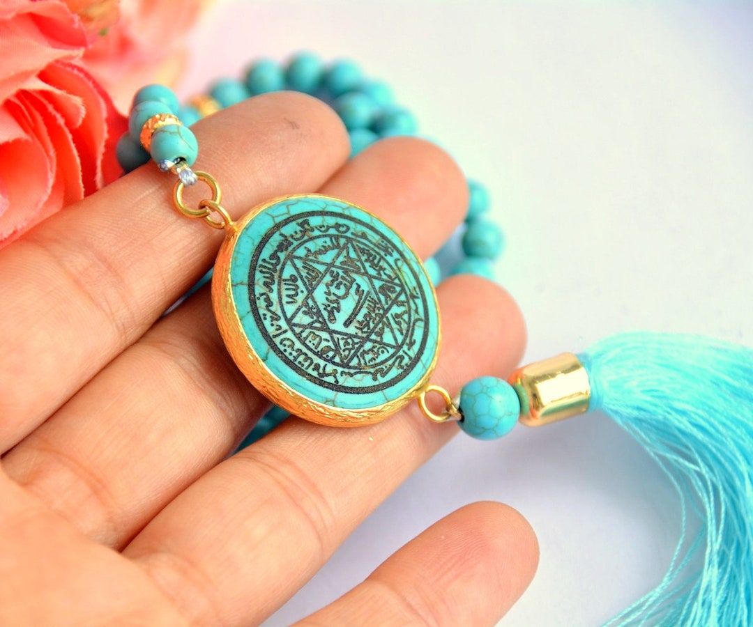 SOLOMON STAR Talisman Tespih, Davut Star Muslim Pray Bead, Suleyman ...